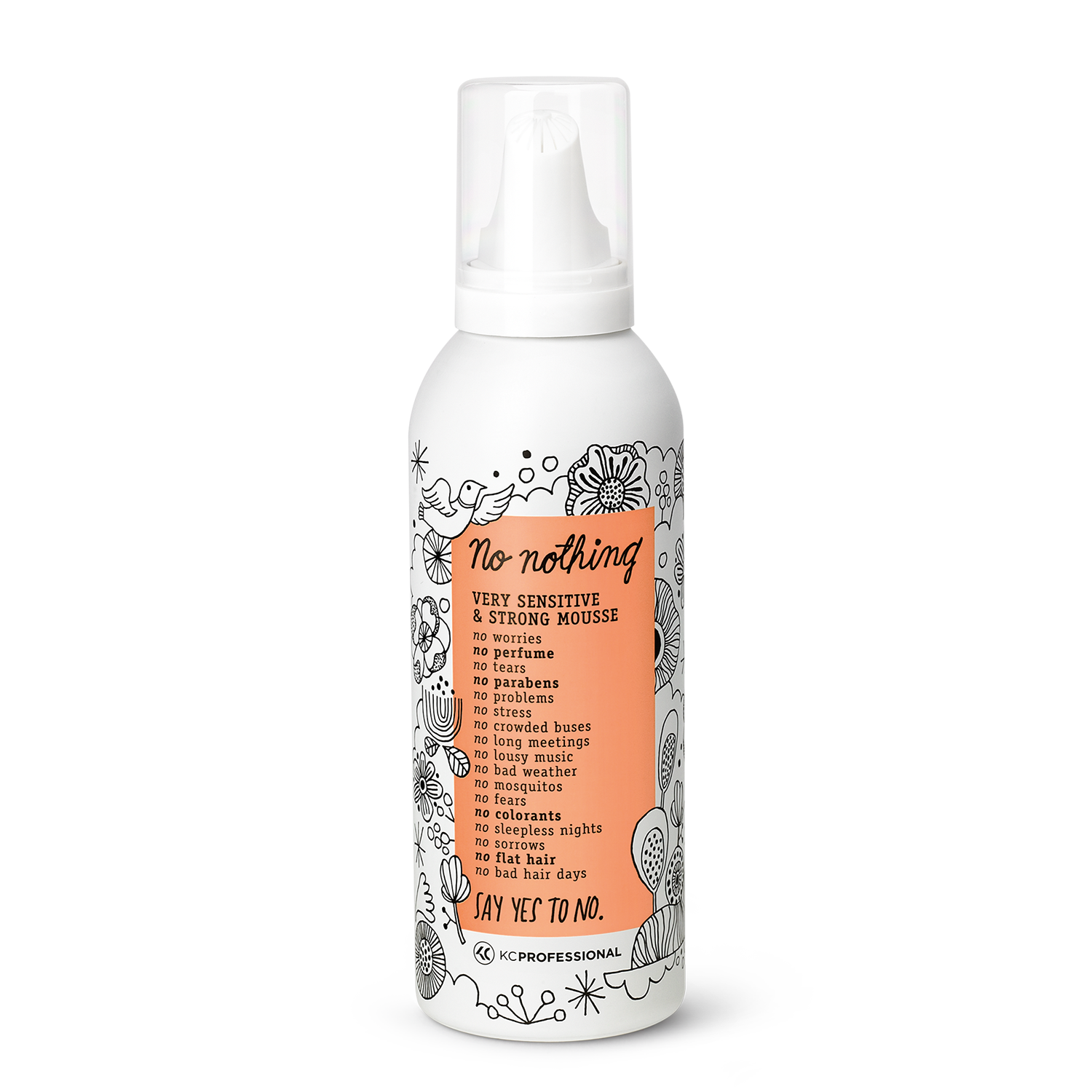 Fragrance Free Hair Strong Mousse – No Nothing Very Sensitive